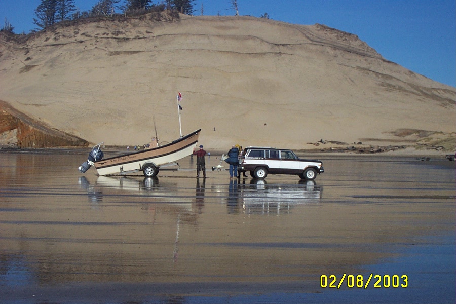 The dory fleet at Pacific City, Oregon is unique. The boats launch ...