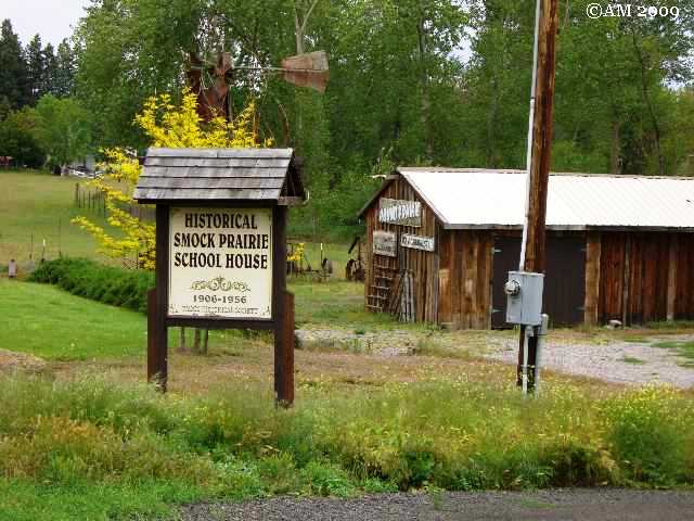 Wamic, Oregon is home to the well-restored Smock Prairie shool house.
