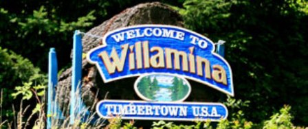 Willamina, Oregon sits at the base of the Coast Range mountains on the ...