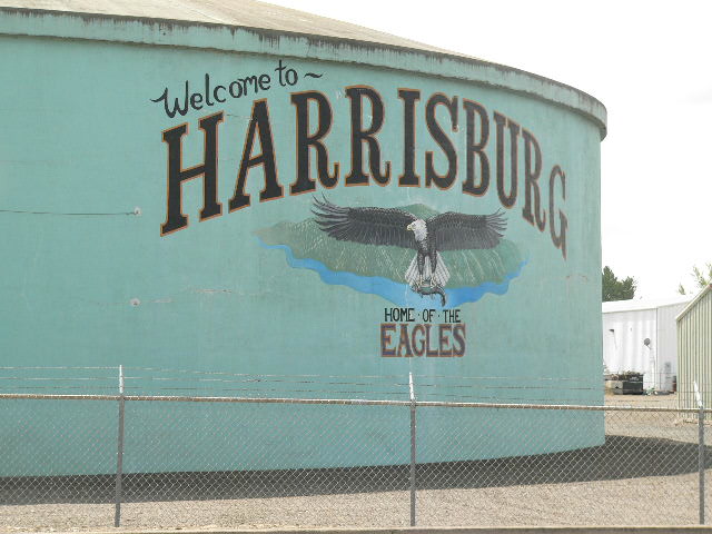 Harrisburg, Oregon: The Willamette river rolls quietly by as it has ...