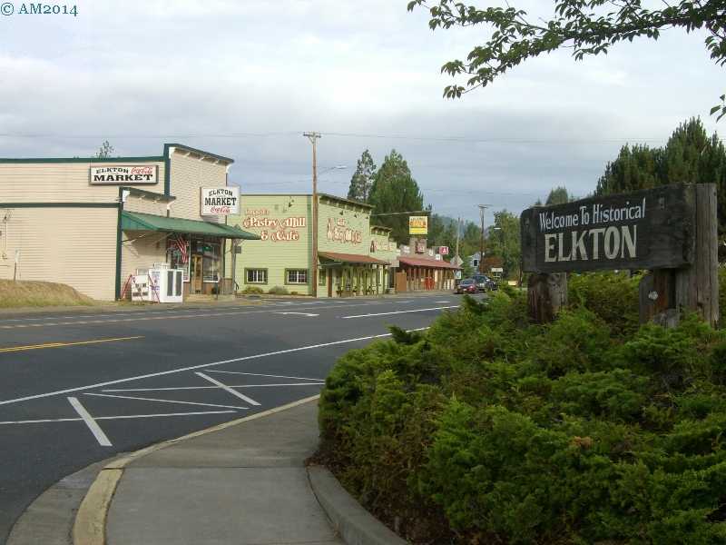 Elkton, Oregon is on Highway 38 running along the main Umpqua river.